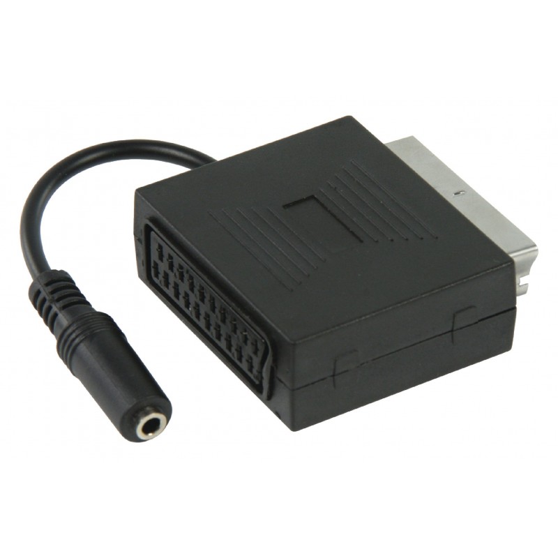 SCART male-female met 3.5 mm female mini-jack
