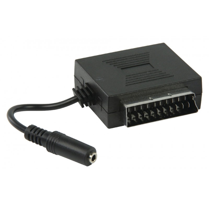 SCART male-female met 3.5 mm female mini-jack